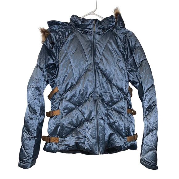 Skea | Jackets & Coats | Skea Womens Shiny Down Ski Jacket Size 2 Faux ...